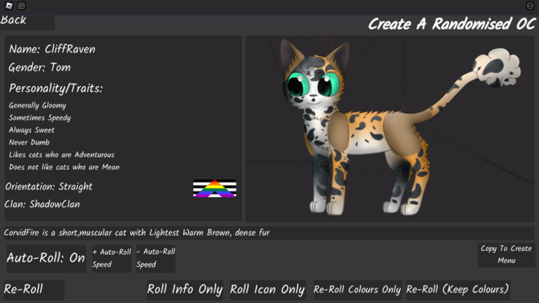 RobloxGo | Warrior Cats 2D Original Character (OC) Creator! - Real Time ...