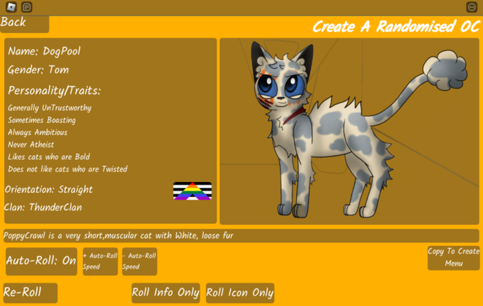 RobloxGo | Warrior Cats 2D Original Character (OC) Creator! - Real Time ...