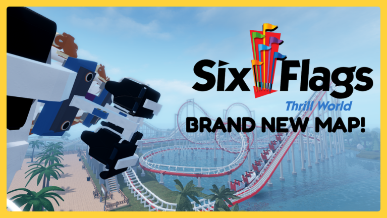 RobloxGo | [NEW COASTER] Theme Park │Six Flags Thrill World - Real Time ...
