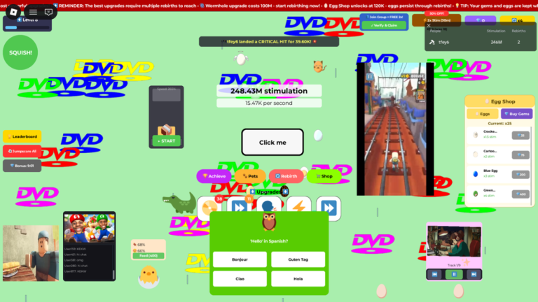 RobloxGo | What genre of games is click to stim?