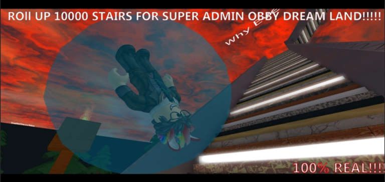 RobloxGo | Roll Up 10,000 Stairs for Super Admin Obby Dream - Real Time ...