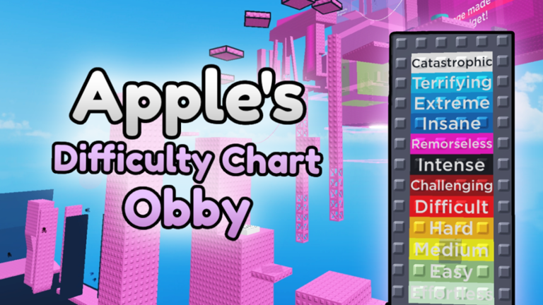 RobloxGo | Apple's Difficulty Chart Obby! (INSANE!) - Real Time Stats ...