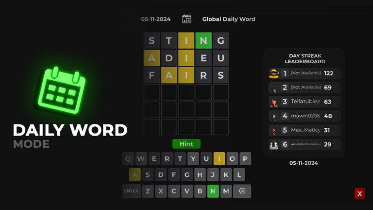 RobloxGo | Wordie 🧩 - Real Time Stats, Insights And Ranking