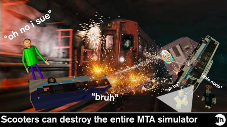 RobloxGo | Scooters can destroy the entire MTA Simulator - Real Time ...