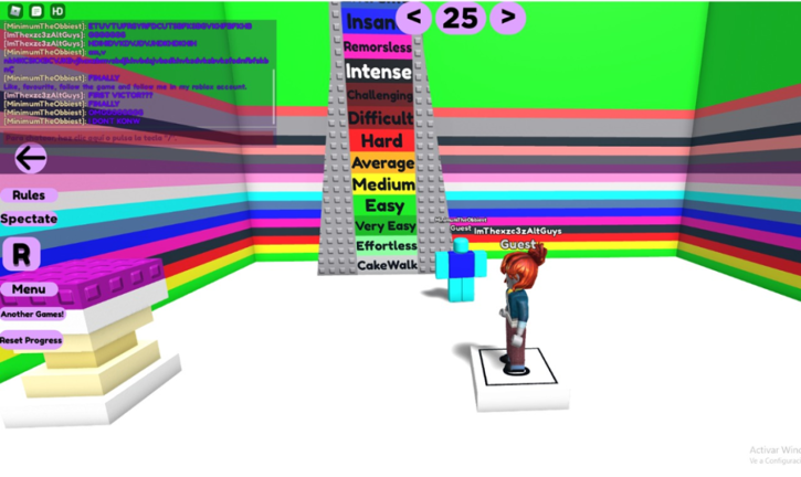 RobloxGo | [1st Victor!] x's Jump Per Difficulty Chart Obby - Real Time ...